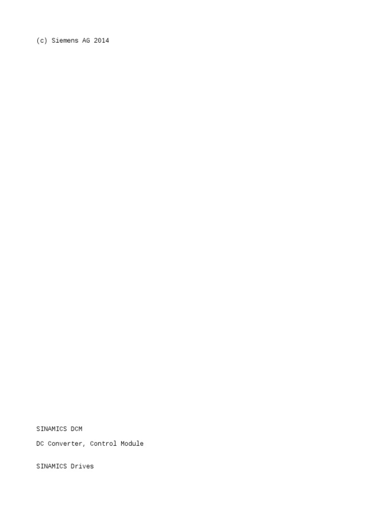 SINAMICS DCM Control Module Catalog | PDF | Power Supply | Automation