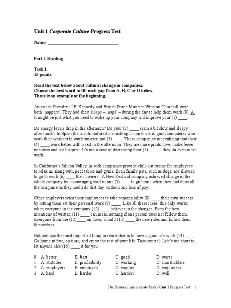 Unit 1 Progress Test Notatek - PL | PDF