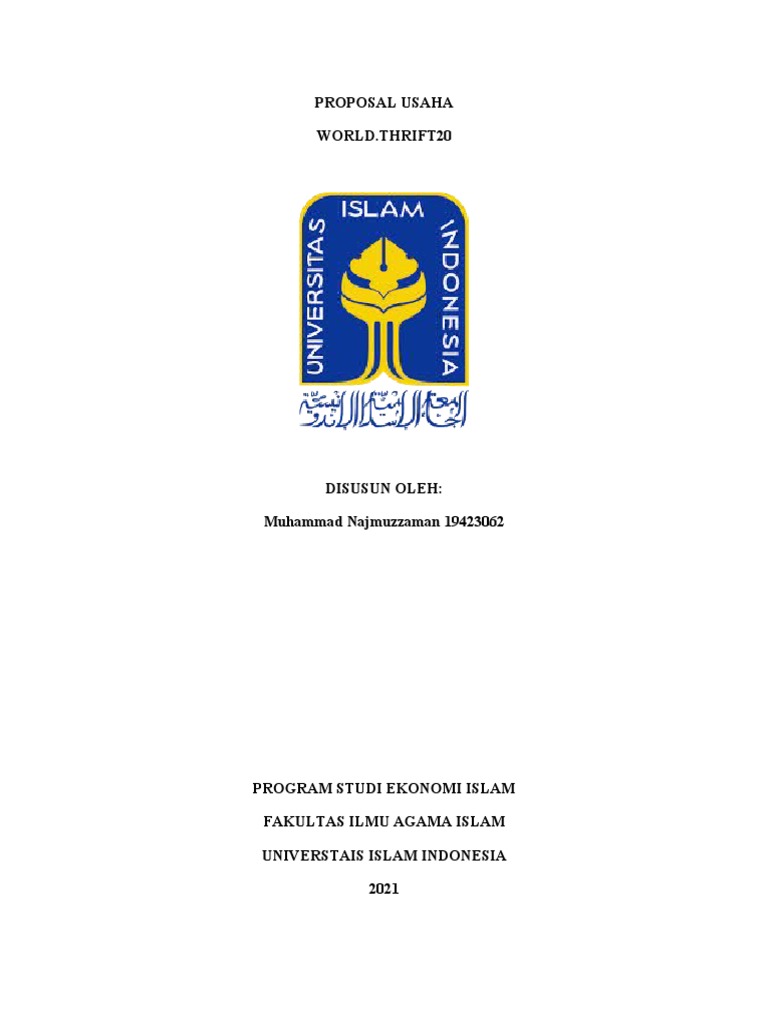 Tugas Proposal Bisnis MBI - Muhammad Najmuzzaman - 19423062 | PDF