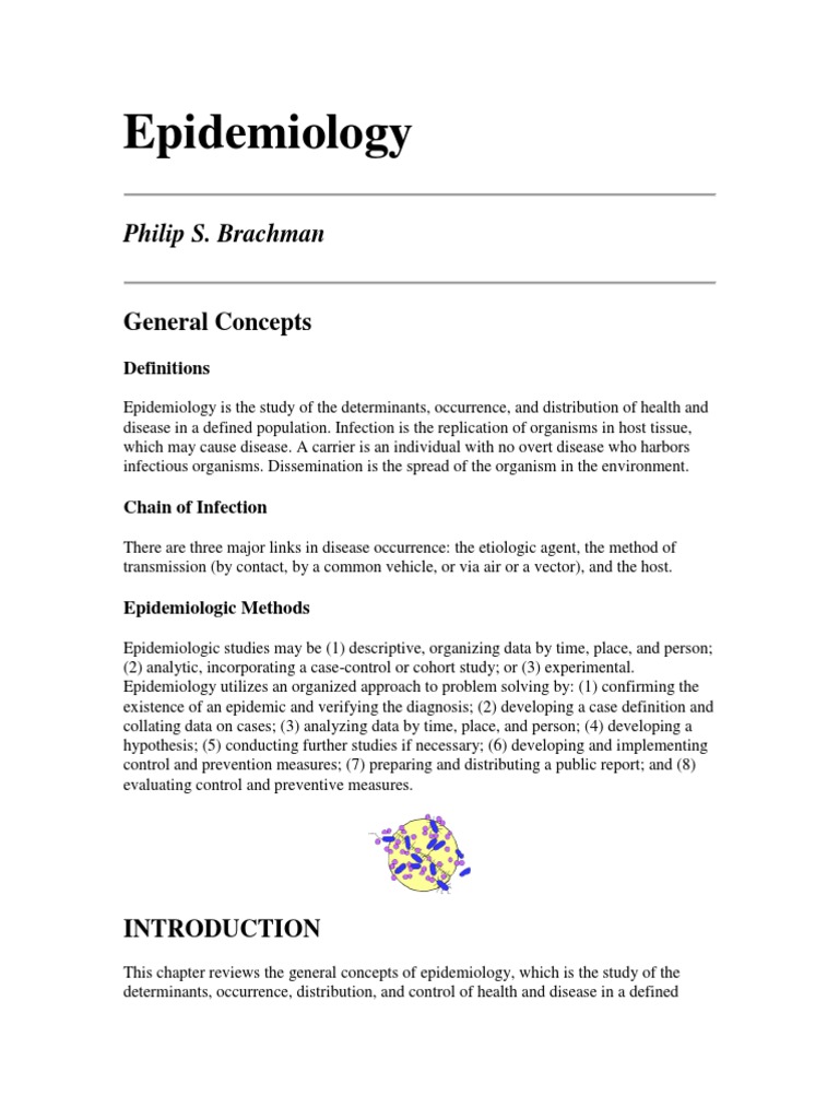 Epidemiology: Philip S. Brachman | PDF | Transmission (Medicine) | Infection