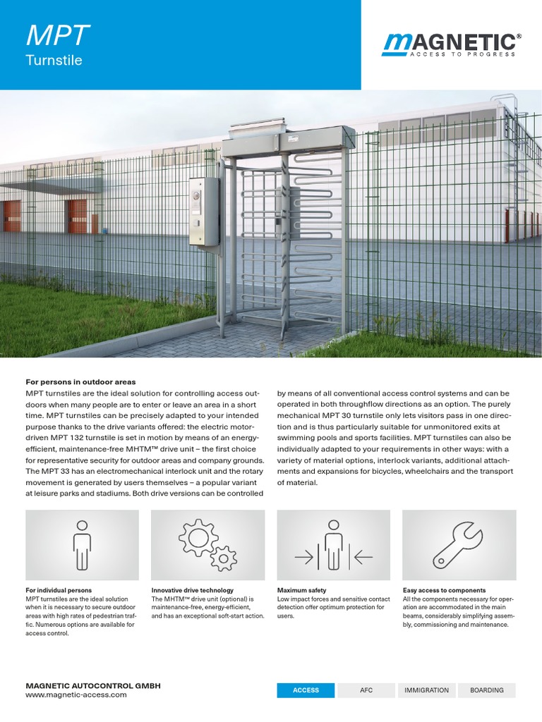 Turnstile: For Persons in Outdoor Areas | PDF | Wheelchair