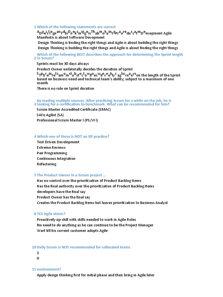 Agile E0 Answers | PDF | Scrum (Software Development) | Agile Software Development