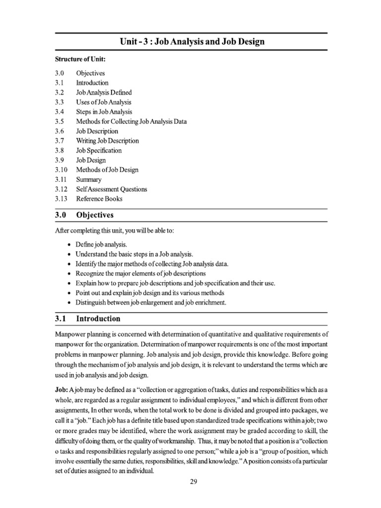 Job Analysis | PDF