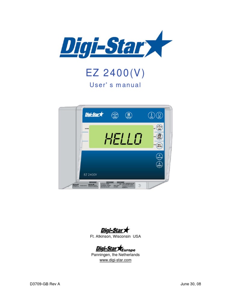 Digistar EZ 2400 (V) - User Manual (92234 Eng) | PDF | Menu (Computing ...