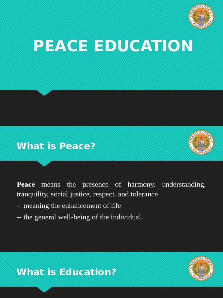 Module 5.2 Peace Education | PDF | Peace | Human Nature