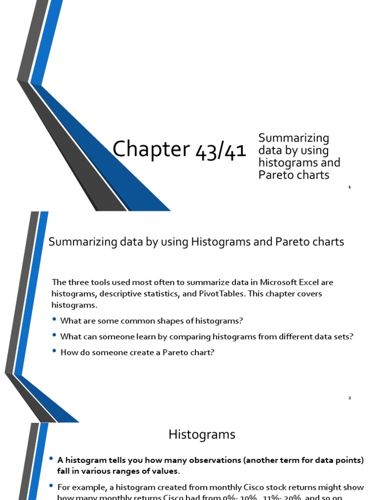Creating Histograms and Pareto Charts | PDF | Histogram | Skewness