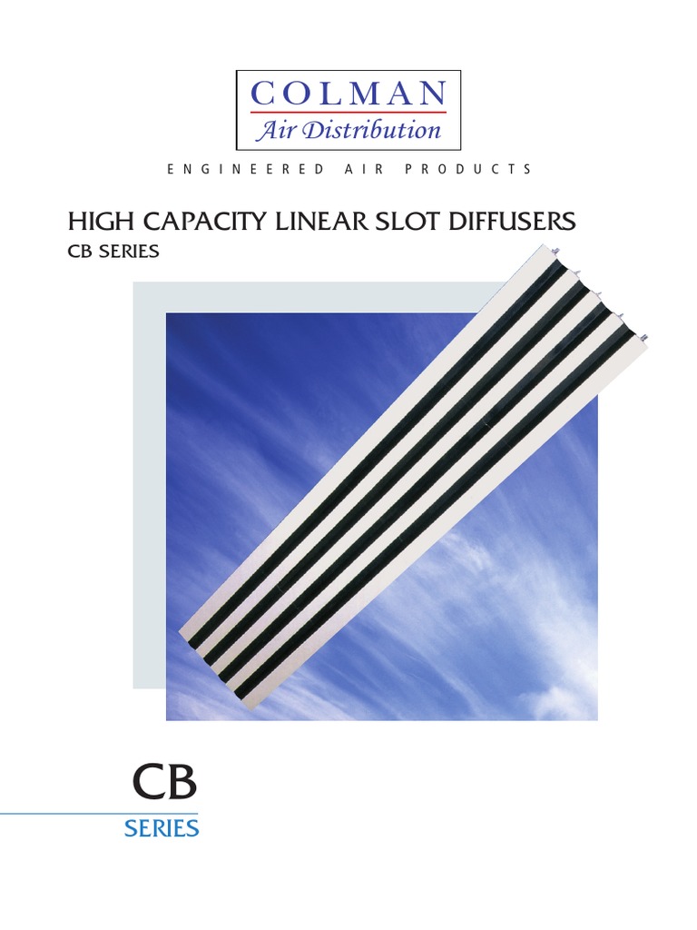 CB Series Linear Slot Diffusers | PDF | Duct (Flow) | Mechanical ...