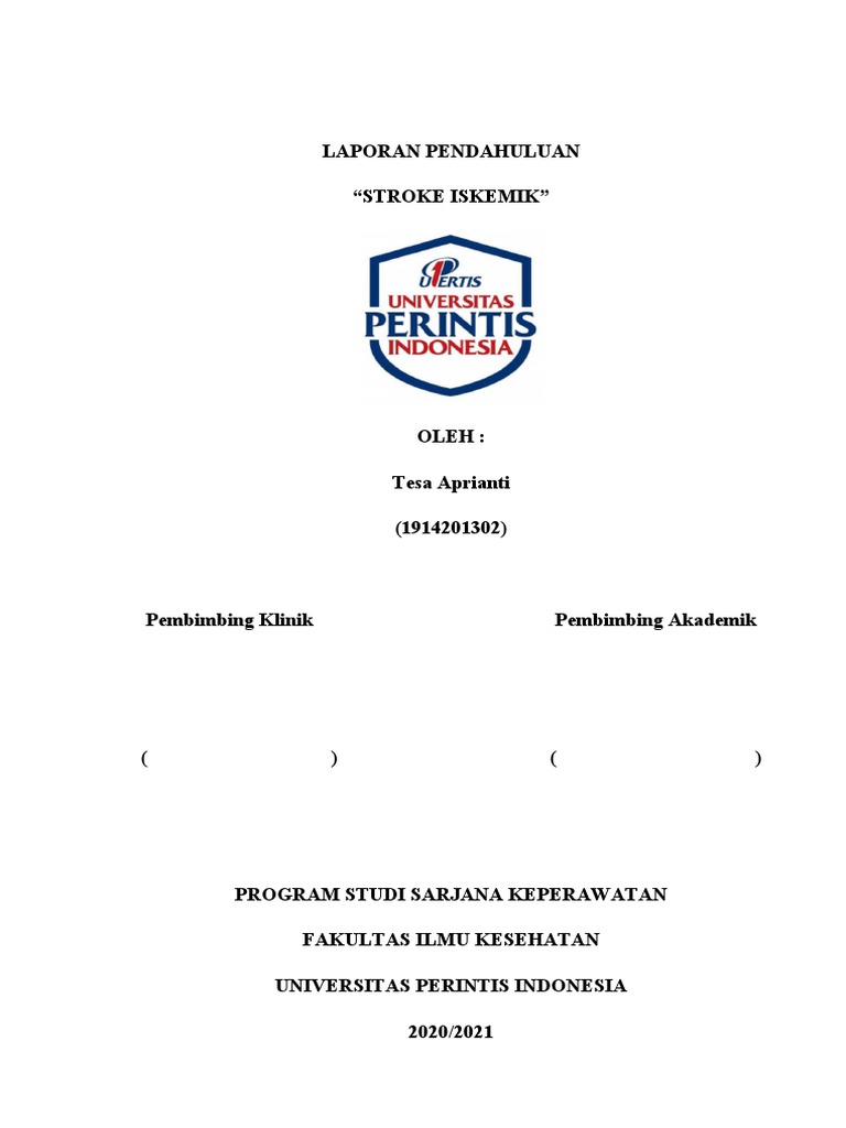 Stroke Iskemik: Laporan Pendahuluan