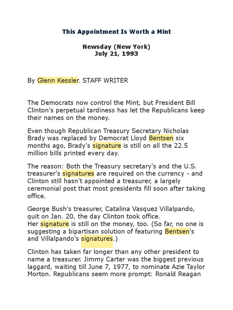 Bentsen Newsday | PDF | Social Science