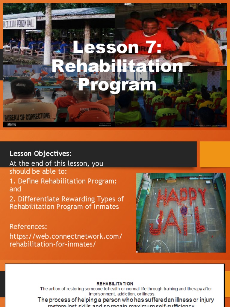 Lesson 7 Rehabilitation Program Lesson 8 Bureau of Corrections ...