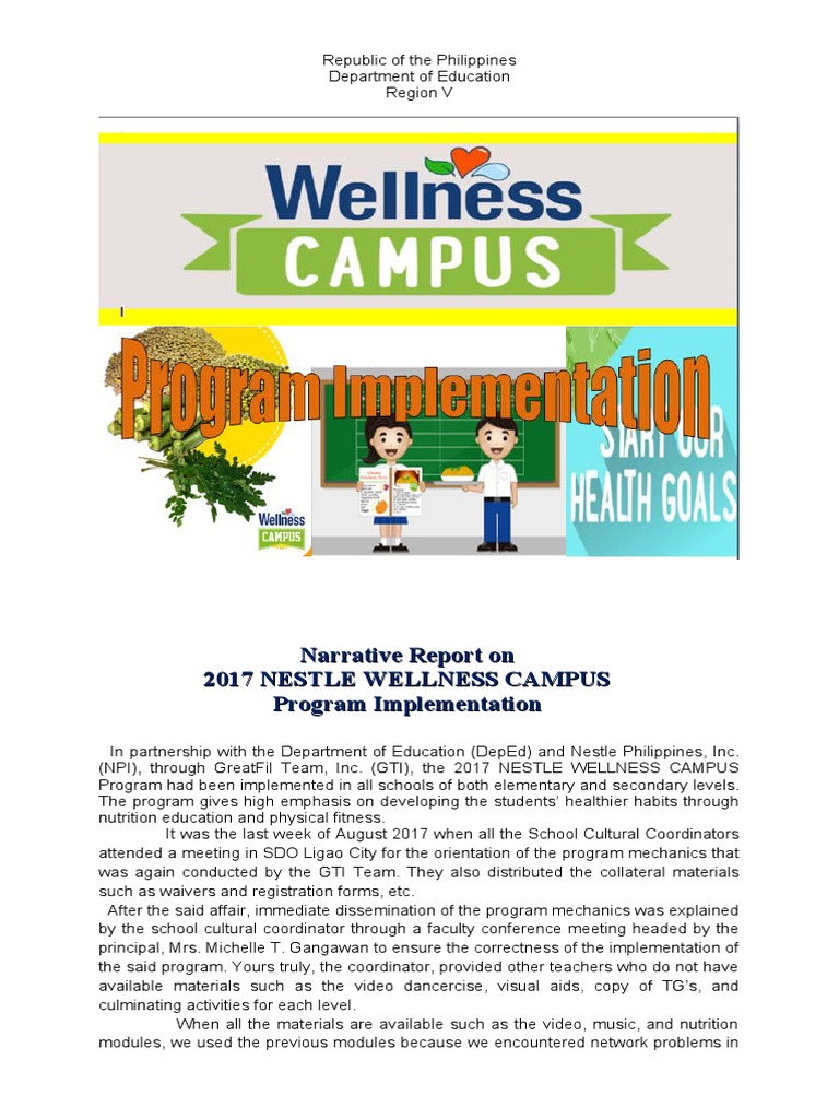 2017 Nestle Wellness Campus Report | PDF | Physical Education | Teachers