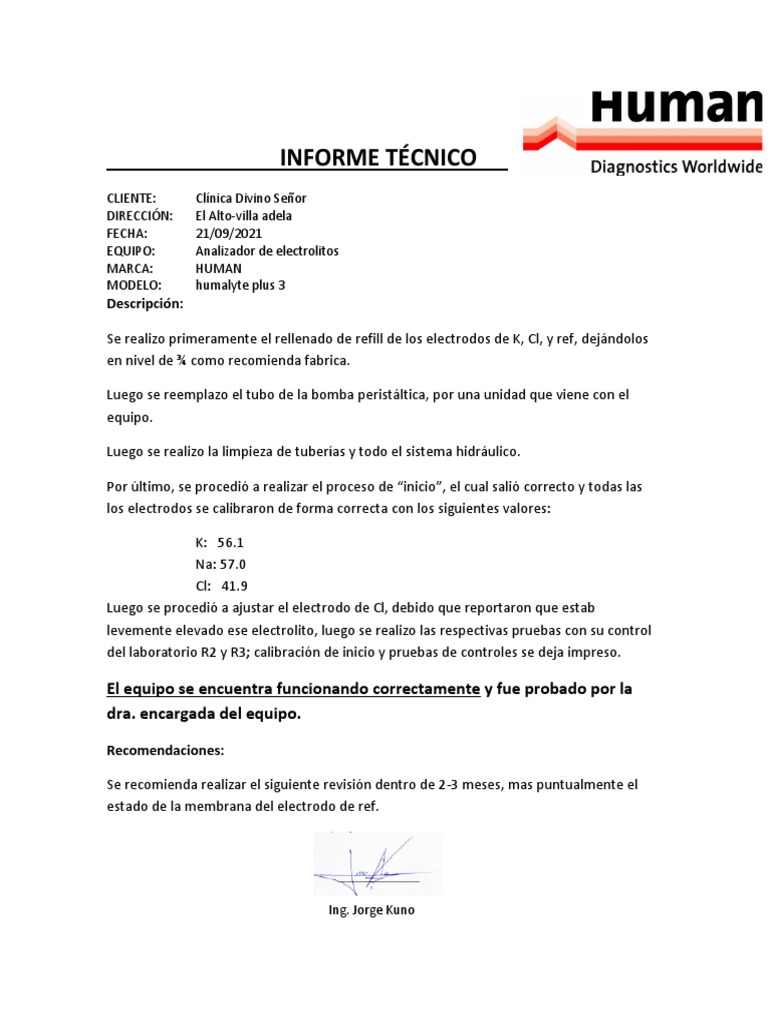 Mantenimiento de Analizador Humalyte Plus 3 | PDF