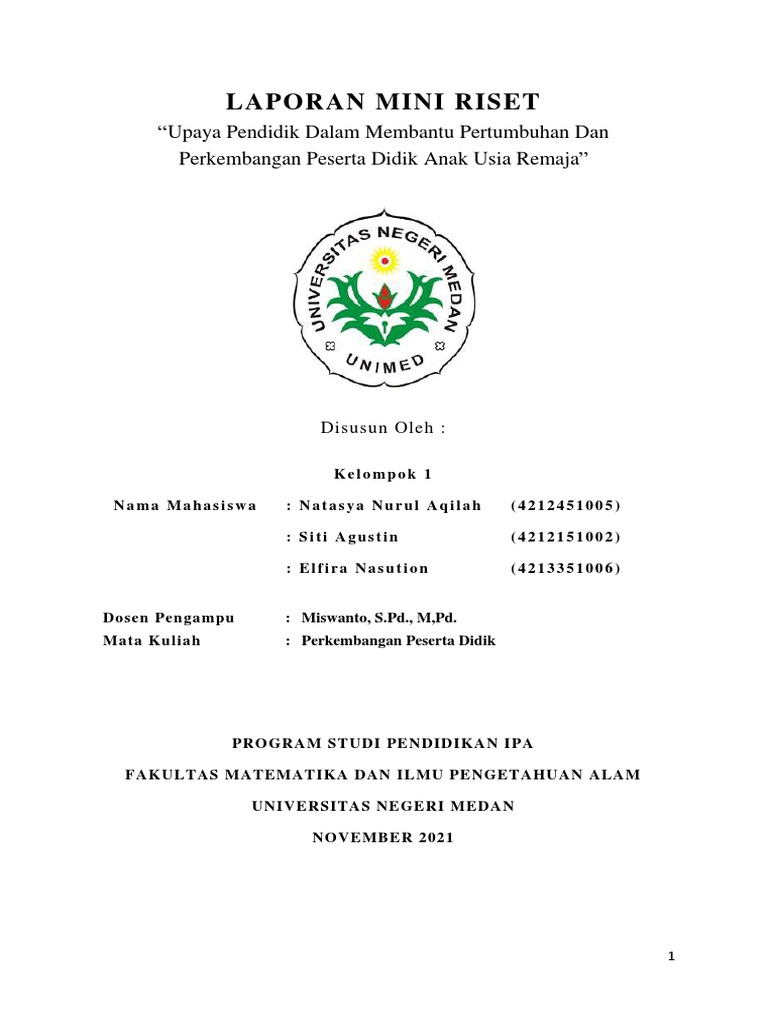 Laporan Mini Riset PPD | PDF