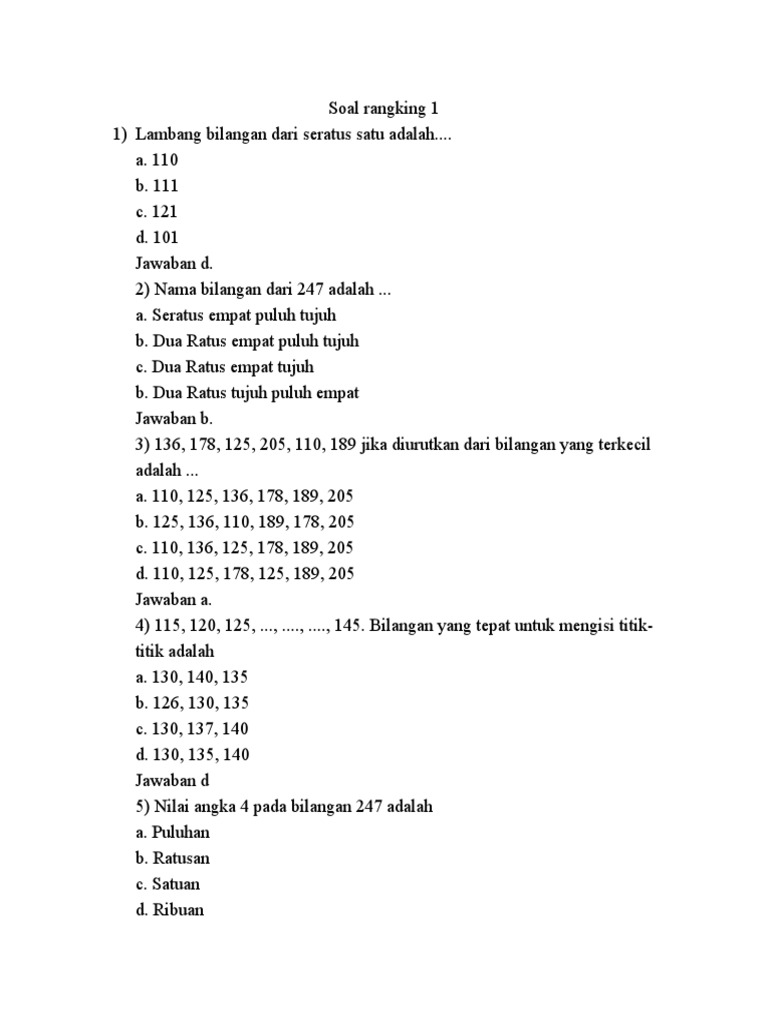 Soal Rangking 1 | PDF