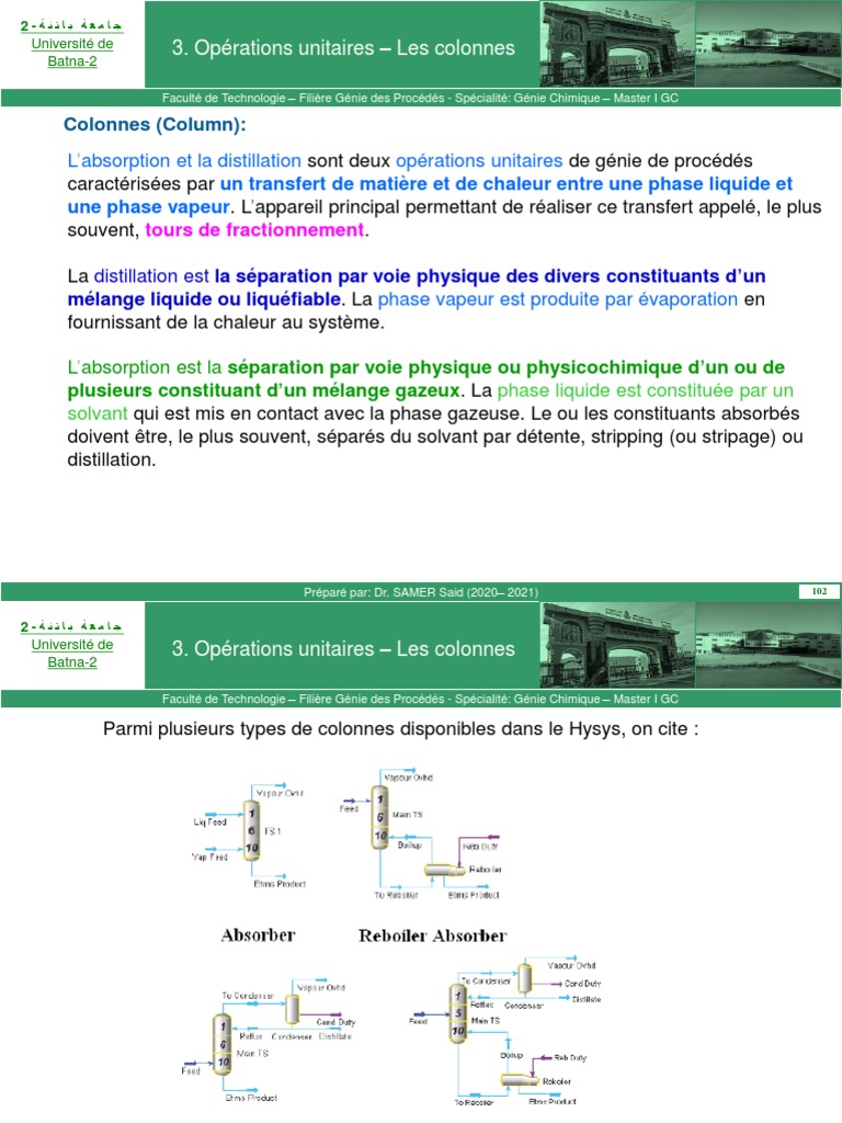Chapitre-Iii Simulation Des Operations Unitaires - Les Colonnes | PDF ...
