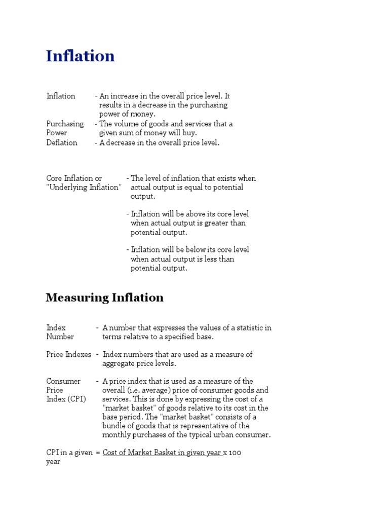 Inflation | PDF | Inflation | Consumer Price Index