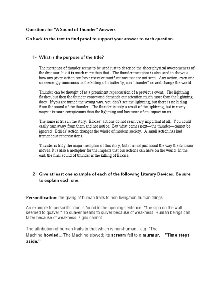 A Sound of Thunder | PDF