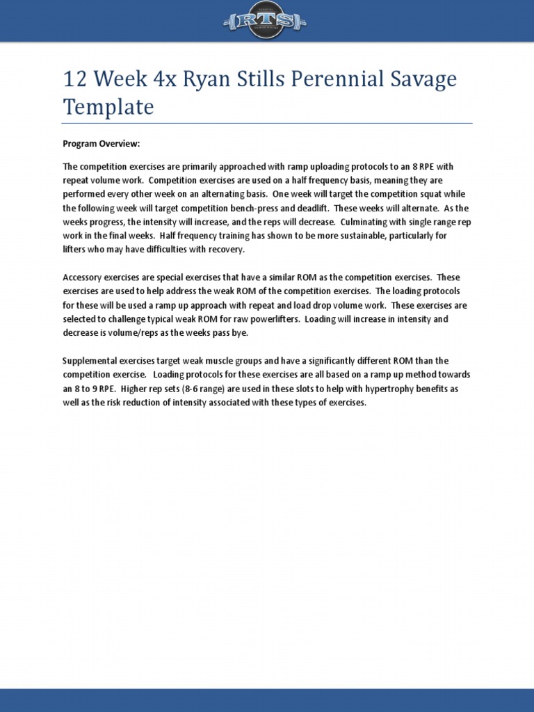 A 12 Week Strength Training Program Utilizing Half Frequency Training ...