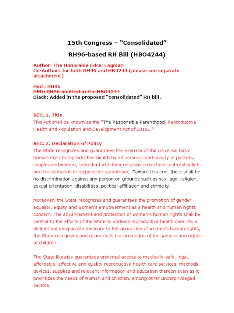 RH96 and HBO4244 Compared | PDF | Reproductive Health | Family Planning