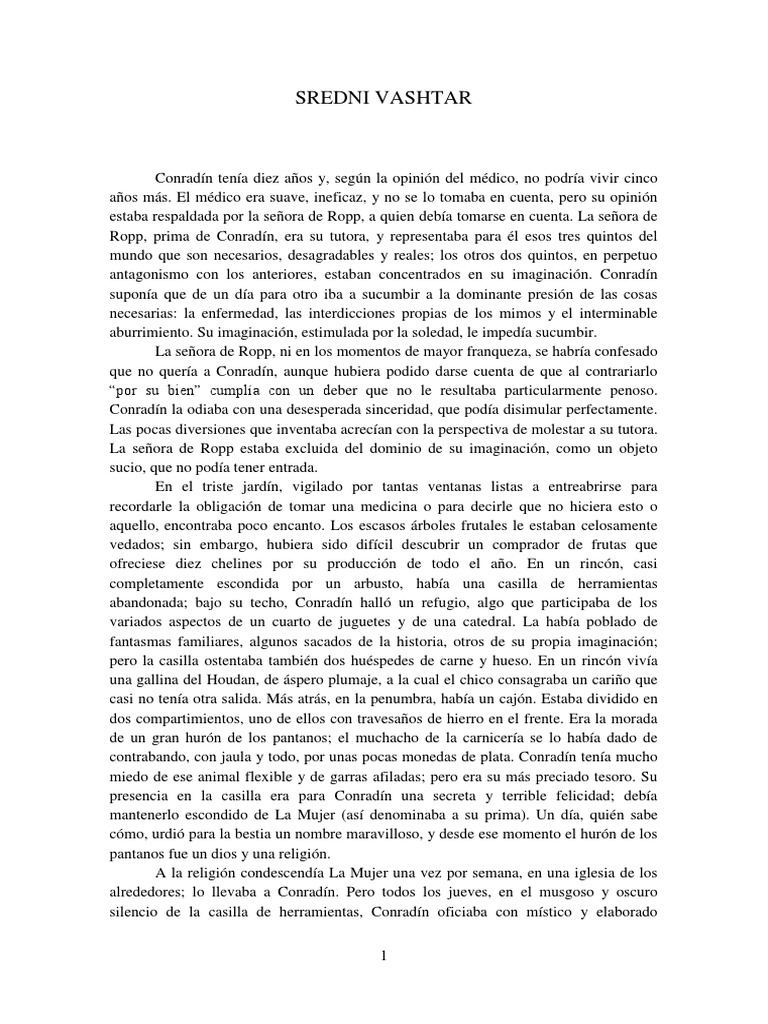 Saki - Sredni Vashtar | PDF | Oración