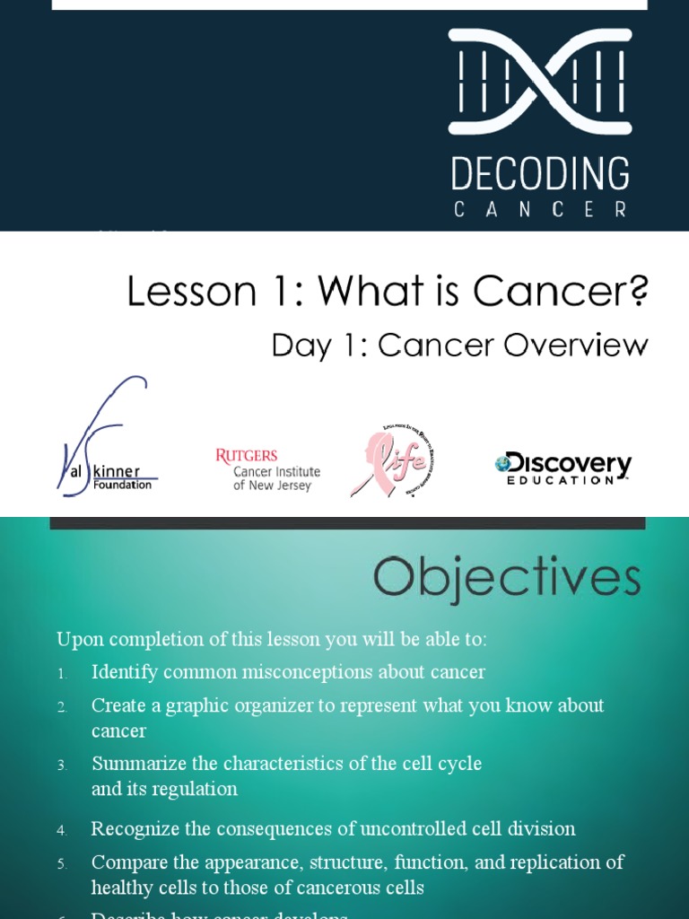 Decoding Cancer - Lesson 1 - Interactive Lesson - July - 2018 | PDF ...
