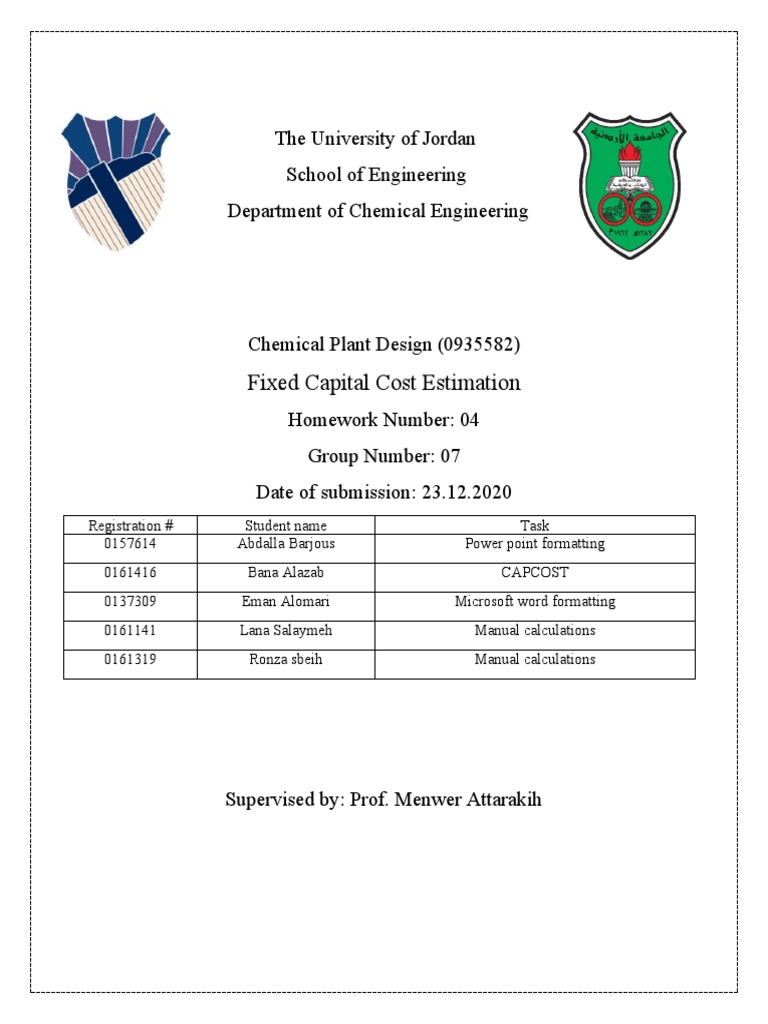 Estimating Fixed Capital Costs for Major Process Equipment Using Hand ...
