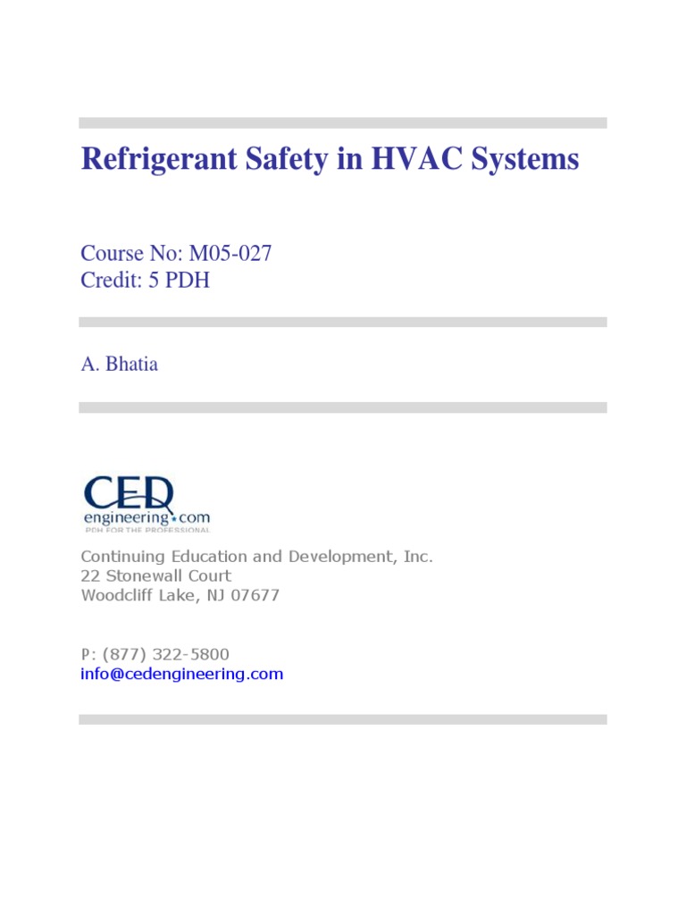 Refrigerant Safety in Hvac Systems | PDF | Chlorofluorocarbon | Chemistry