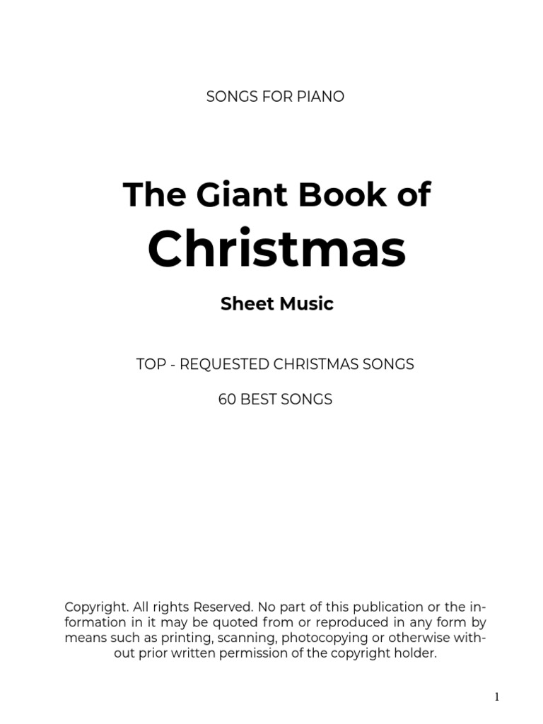 Giant Book of Christmas For Piano, The | PDF | Christmas | Christmas Songs