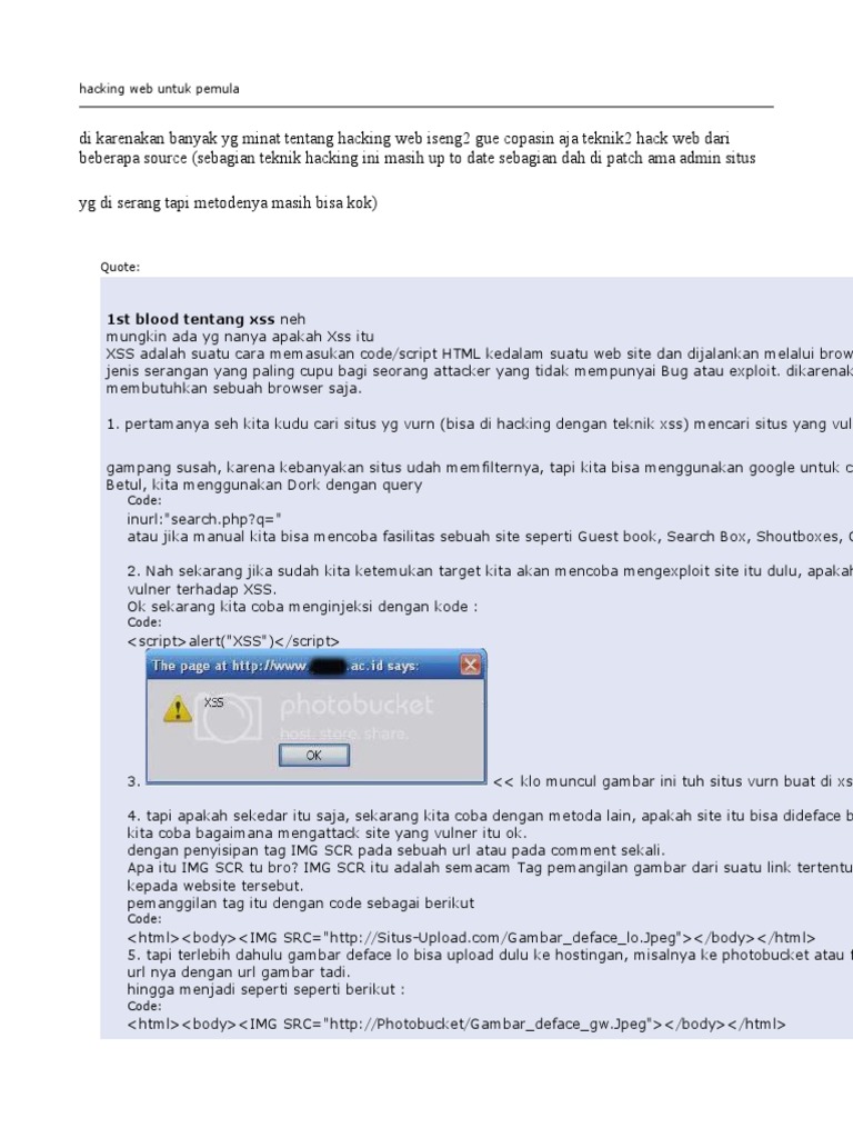 Dasar Hack Web | PDF | Komputasi | Perangkat Lunak