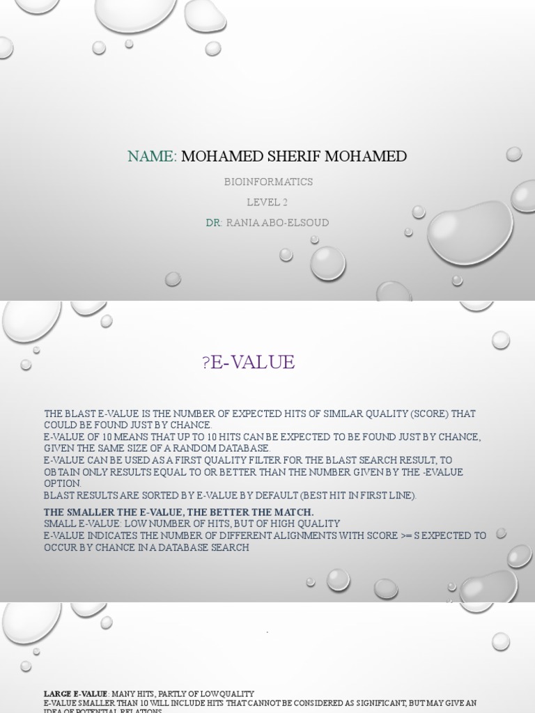 Understanding BLAST E-Value and Bit Score | PDF | P Value | Sequence Alignment