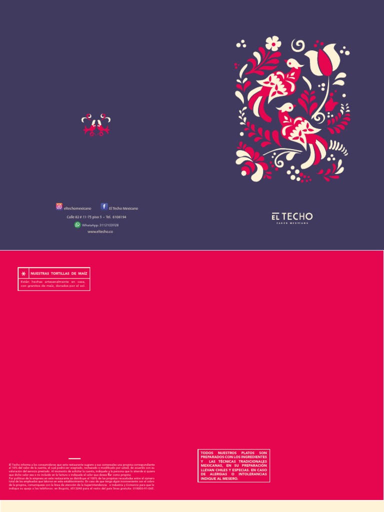 Menú Mexicano Auténtico en El Techo | PDF | Cilantro | Alimentos