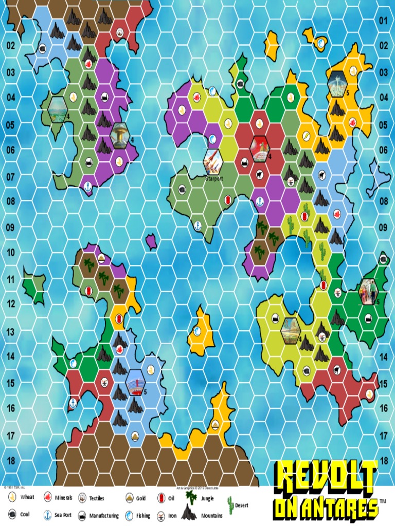 Revolt On Antares-Map-v1a | PDF | Mining | Minerals