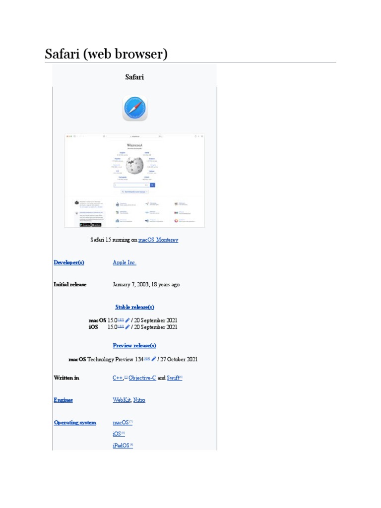 Safari (Web Browser) | PDF | Safari (Web Browser) | Mac Os