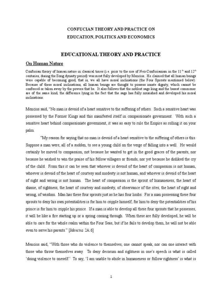 Confucianism: Harmony and Human Nature | PDF | Analects | Compassion