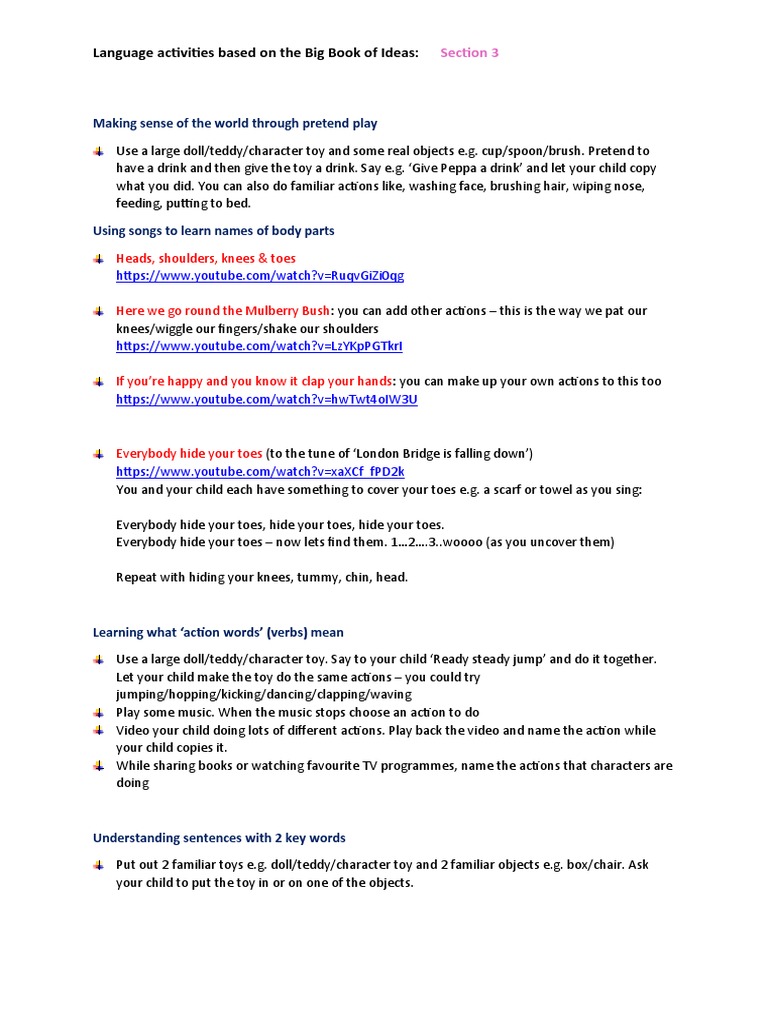 Section 3 Wellcomm Home Activities 2 | PDF | Toys