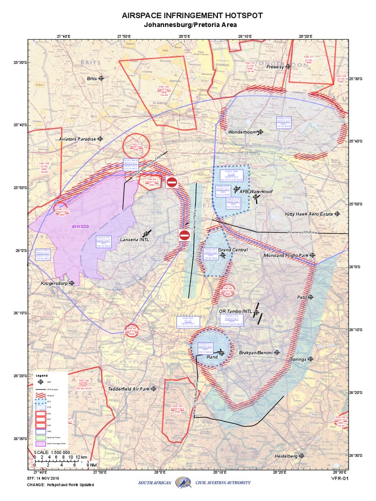 Airspace Infringement Hotspot 01 - JHB Area v3.0 | PDF | Aerospace ...