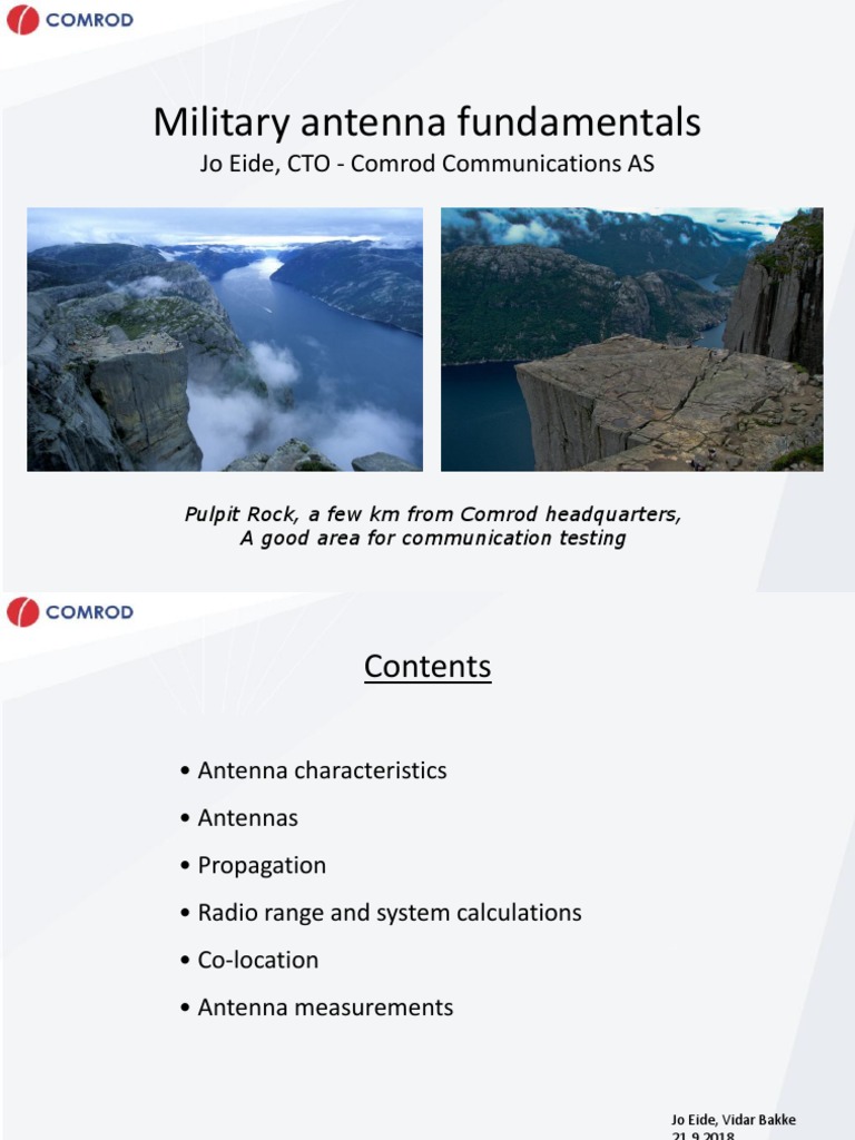 Military Antenna Fundamentals: Jo Eide, CTO - Comrod Communications AS ...