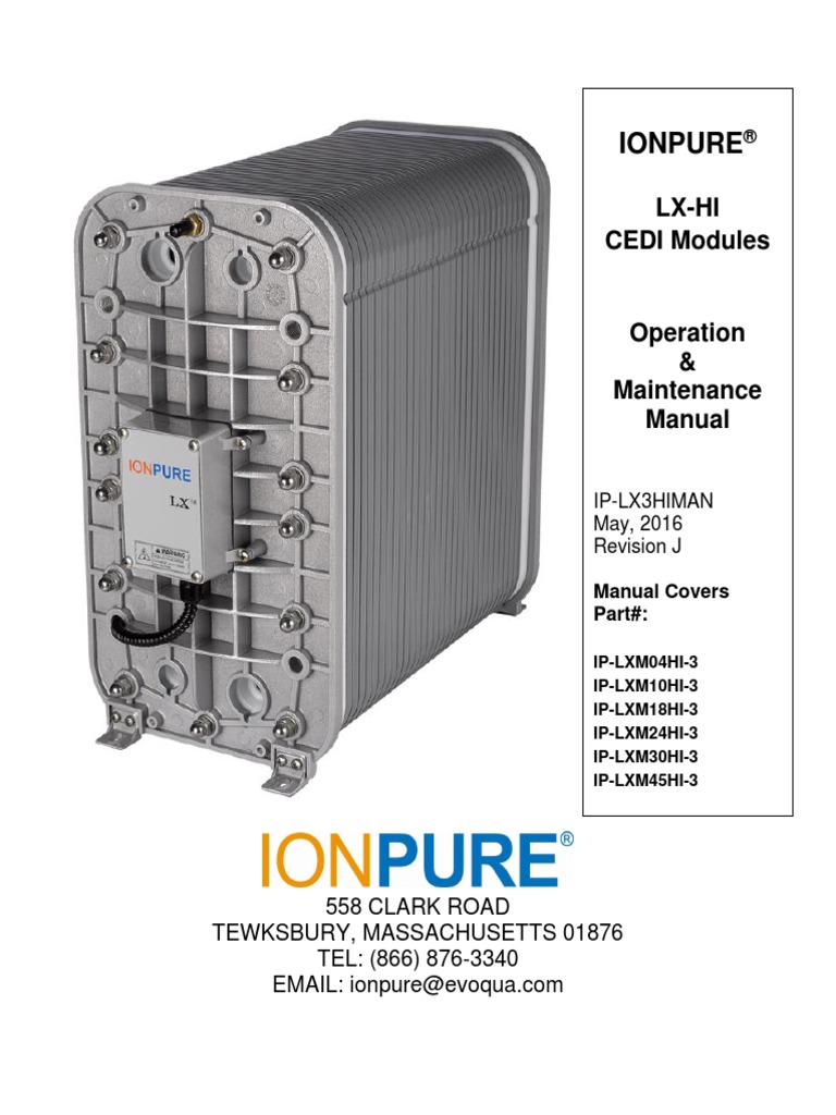 IP-LX-HI Manual Rev J | PDF | Pipe (Fluid Conveyance) | Filtration