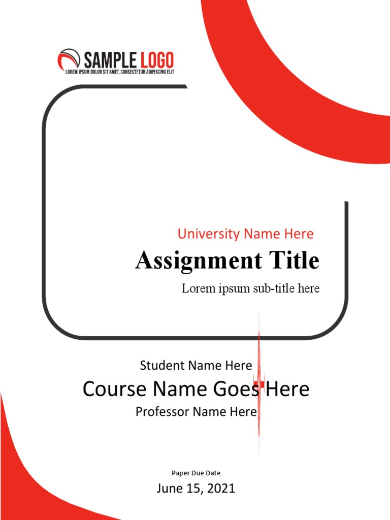 Assignments Cover Page