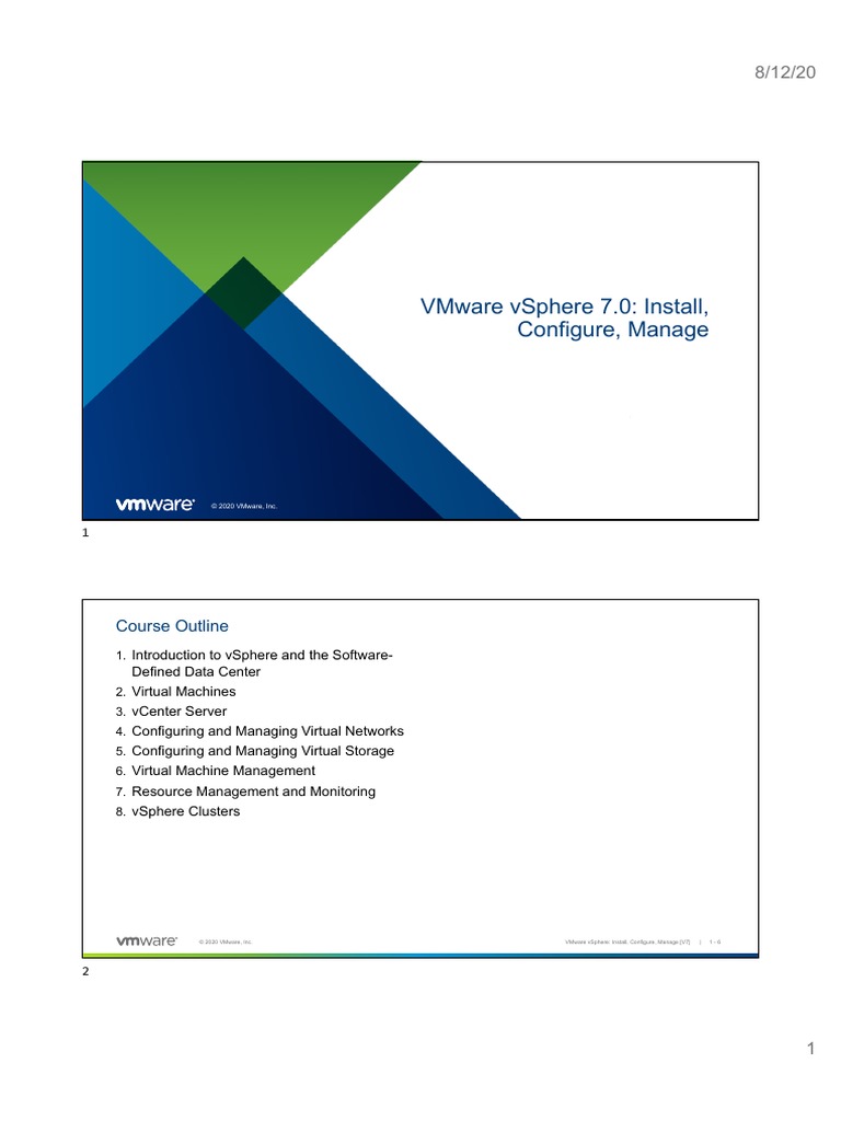 GDCC VMware VSphere V7 | PDF | Virtualization | Virtual Machine