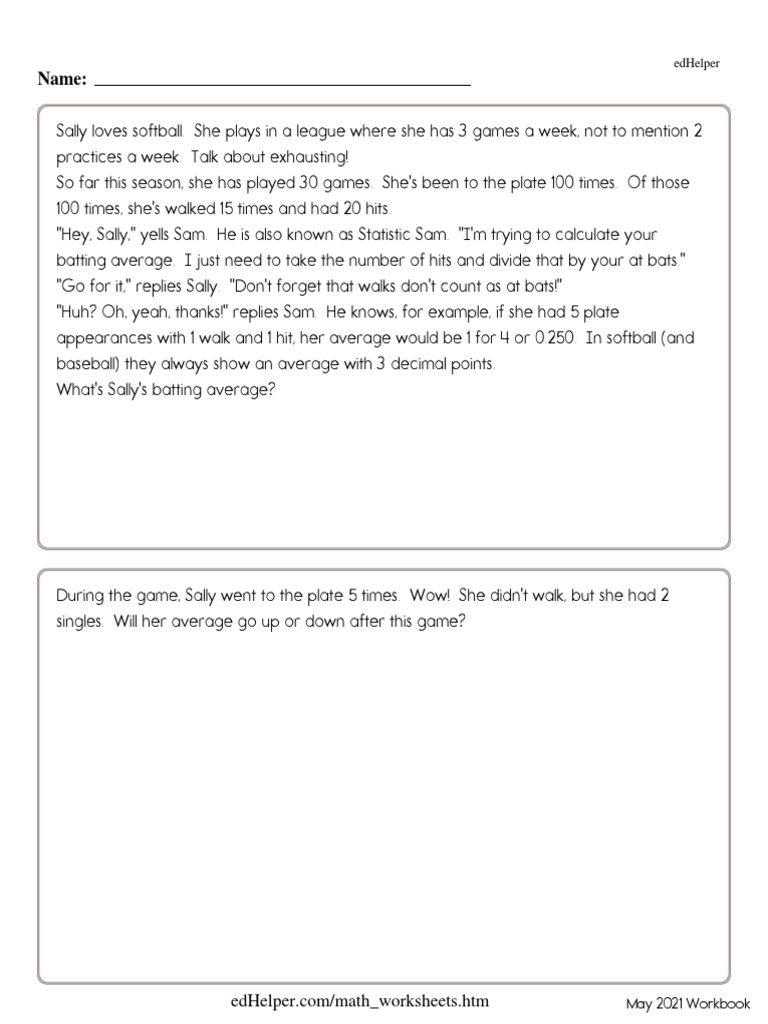 Math Worksheets Grade6 Printables | PDF