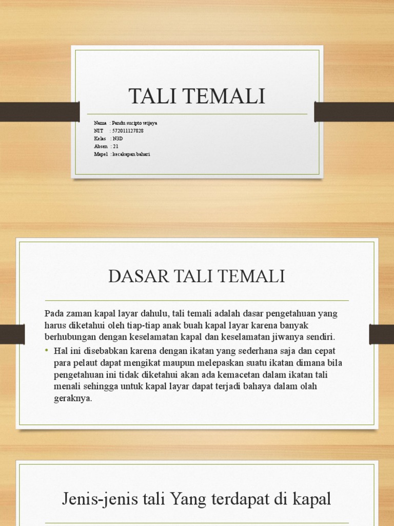 Jenis-Jenis Tali Temali Kapal | PDF | Griya & Taman
