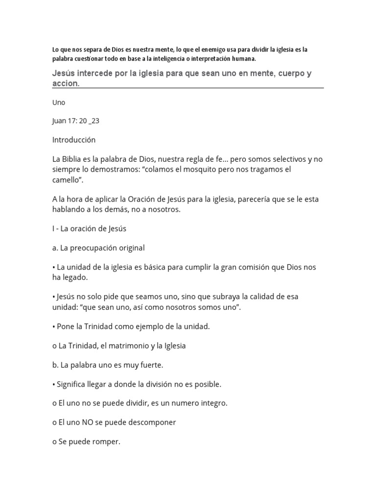 Somos Uno | PDF | Amor | Jesús