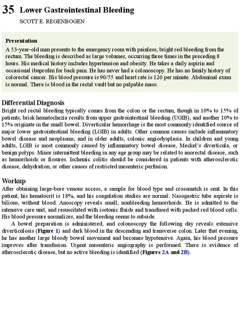 Differential Diagnosis of LGIB | PDF | Colonoscopy | Colorectal Cancer