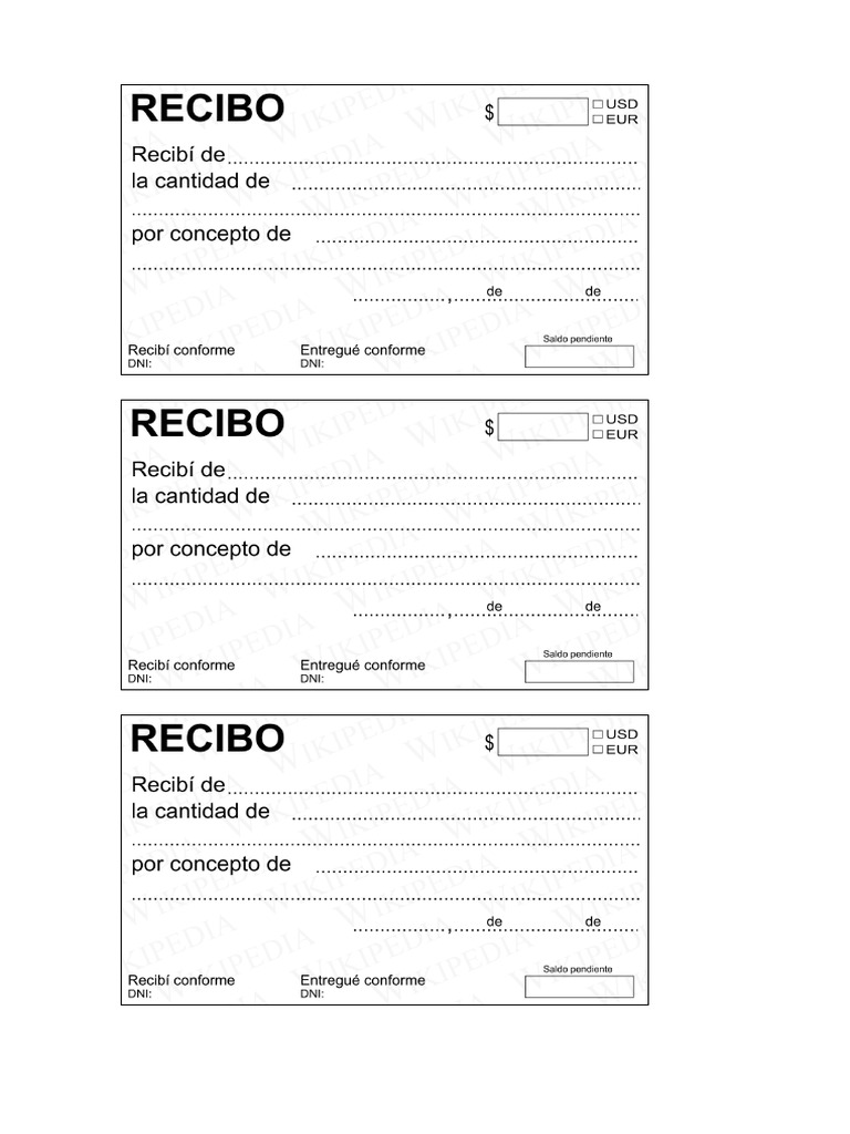 Formato Recibo | PDF