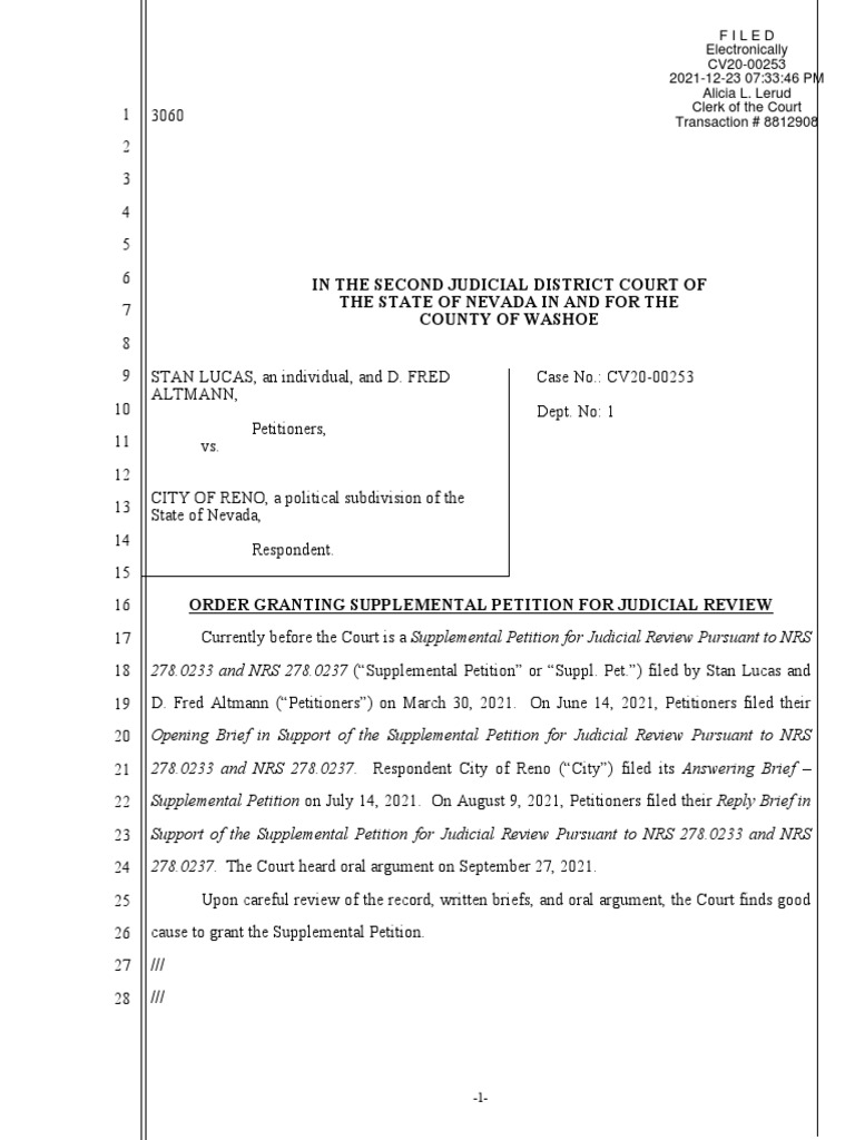 Mortensen Ranch Housing Development Court Order | PDF | Standard Of ...