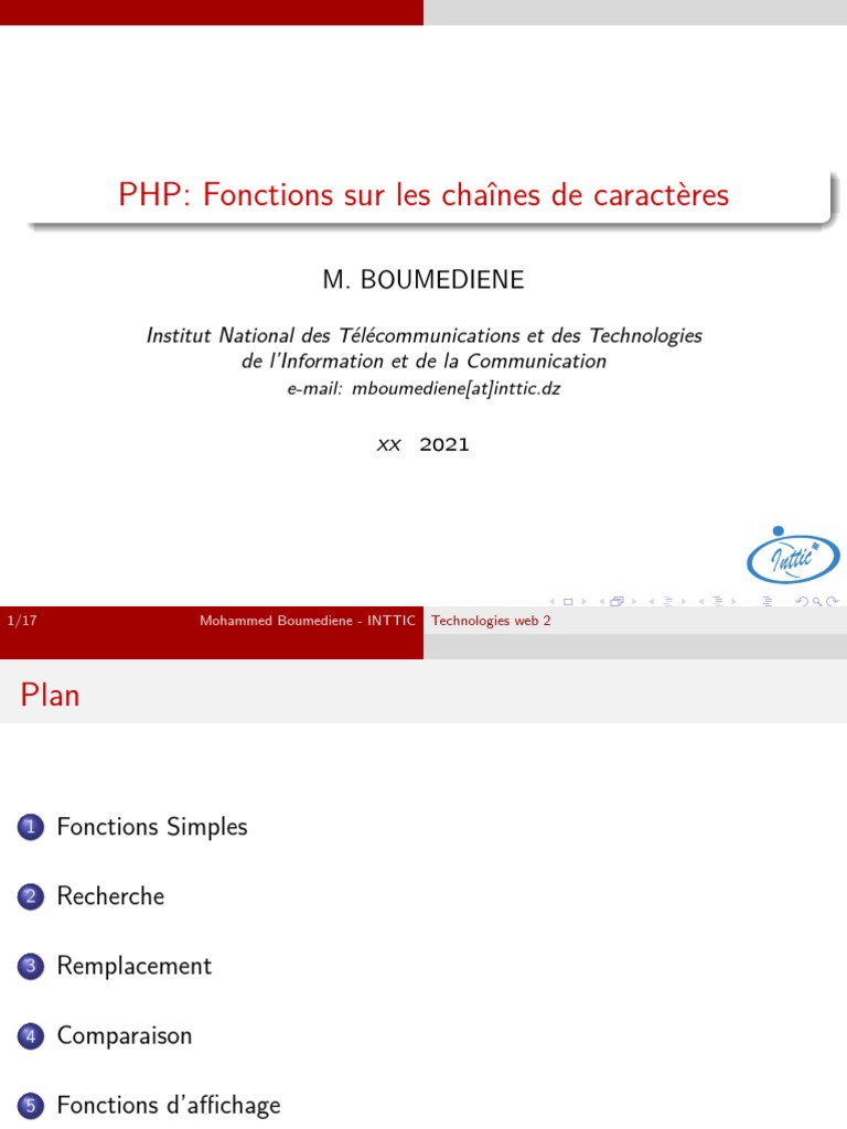 3-PHP Fonctions Sur Les Chaines de Caracteres | PDF | Génie logiciel | Programmation informatique