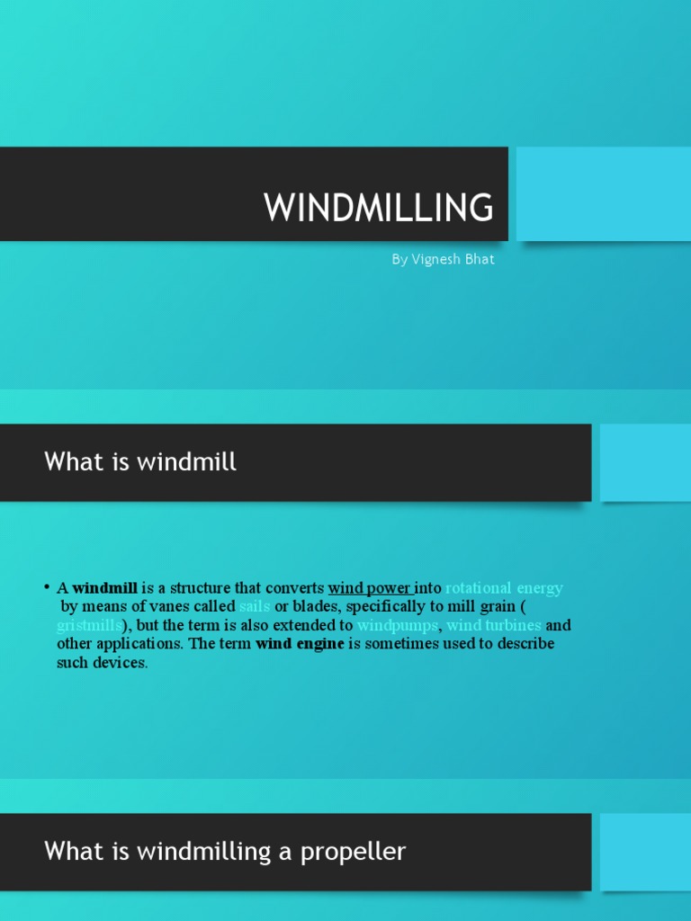 WINDMILLING | PDF | Propeller | Engines