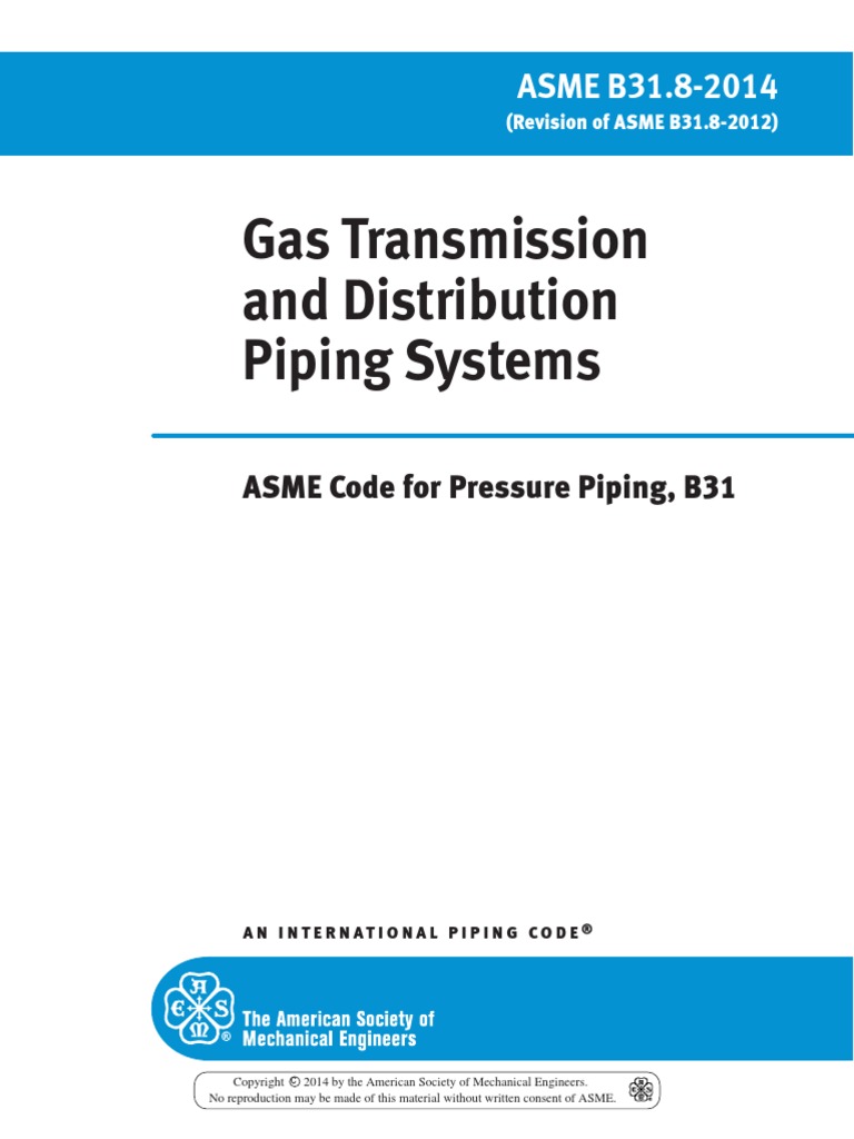 Gas Transmission and Distribution Piping Systems: ASME B31.8-2014 | PDF ...