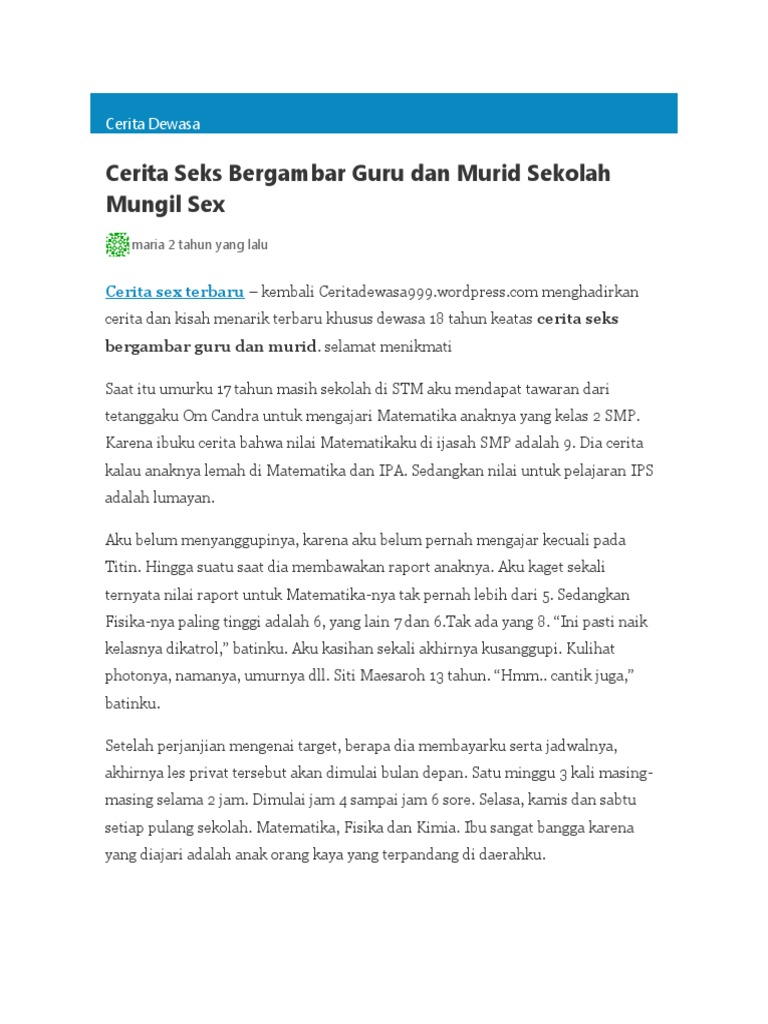 Cerita Seks Bergambar Guru Dan Murid Sekolah Mungil Sex Cerita Dewasa Pdf
